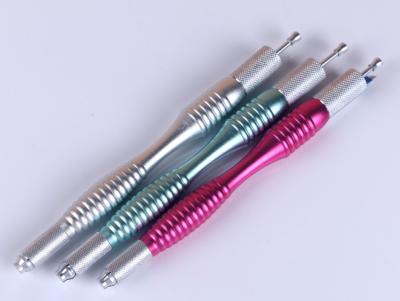 China El aluminio doble de las cabezas contornea el material de aluminio de Aloy del tatuaje de los colores manuales de la pluma 3 en venta