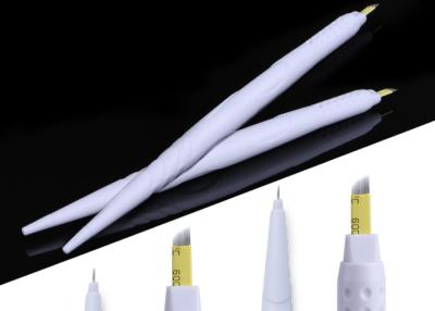 Cina Il doppio ha diretto la penna eliminabile bianca di Microblading per il tatuaggio del manuale del sopracciglio in vendita