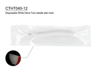 中国 白は# 12本の使い捨て可能なMicrobladingのペンのHandtoolの針手動眉毛のペンを付けました 販売のため