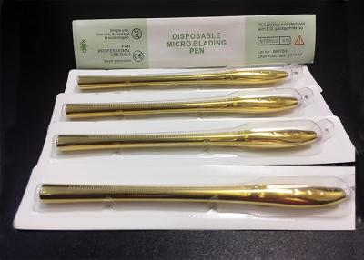 Cina Bolla di lusso 45°Angle di trucco dell'oro permanente della penna che imballa gli attrezzi per bricolage di Microblading in vendita
