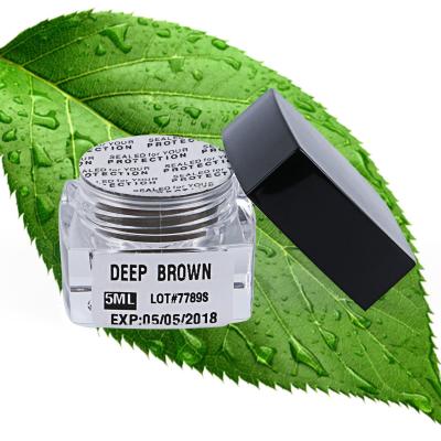 China Lushcolor-Pigment-dauerhaftes Make-up pigmentiert dunkelbraunes Berufs-Microblading-Pigment 5ml zu verkaufen
