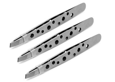 中国 構造の美用具の入れ墨の付属品のステンレス鋼の眉毛のピンセットの傾斜の先端 販売のため