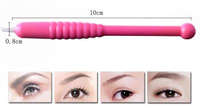 Cina Penna manuale eliminabile rosa del tatuaggio con il cappuccio, strumento delle sopracciglia di Microblading del ricamo 3D in vendita