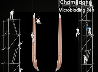 Cina Penna manuale per il sopracciglio, penna del tatuaggio del ODM di Champagne Microblading con la spazzola in vendita