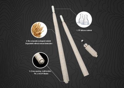 Cina Supporto eco- manuale Micropigmentation della penna eliminabile di Champagne con la spazzola del pigmento in vendita