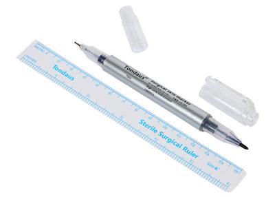 China Rotulador de la piel de la cabeza del doble de Microblading de la ceja del tatuaje con el ODM de la regla en venta