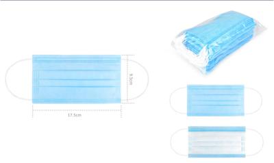 China Breathable 3 üben medizinische chirurgische Maske Wegwerfnicht gesponnenes BFE 99% aus zu verkaufen