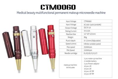 China La permanente médica de la belleza compone los colores de la máquina 4 de Microneedle disponibles en venta