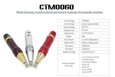 China Máquina permanente del tatuaje de la ceja de Digitaces del equipo de la máquina del maquillaje de la pluma de Micropigmentation en venta
