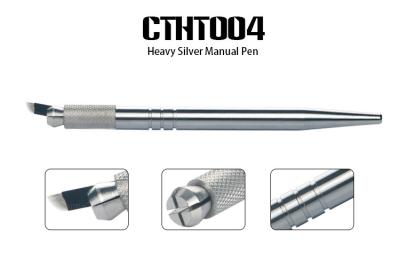 China Pluma manual de plata pesada de aluminio del tatuaje para el bordado permanente de la ceja en venta