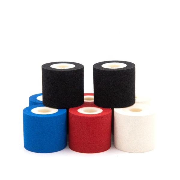 Solid Dry Ink Roller Black customized 40x40mm rub resistant