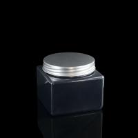 China Electroplating 100ml 500ml PET Jar Packaging PET Square Jars Deodorant Empty Containers for sale