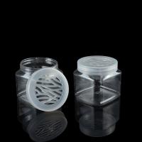 China Electroplating 100ml 500ml PET Jar Packaging PET Square Jars Deodorant Empty Containers for sale