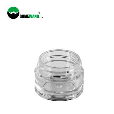 China frasco cosmético plástico do ANIMAL DE ESTIMAÇÃO redondo claro grosso da parede 8ml que empacota a tampa preta para o creme do olho à venda