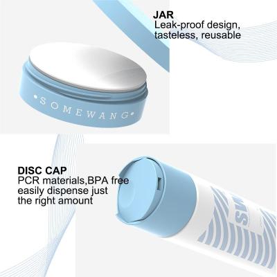 Cina bottiglia cosmetica della lozione dell'HDPE di 120ml 240ml con il cappuccio sommità disco doppio in vendita