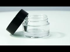 8ml New Thick-Wall Clear PET Cosmetic Jar High Clarity Round Base Heavy Wall with Black lid