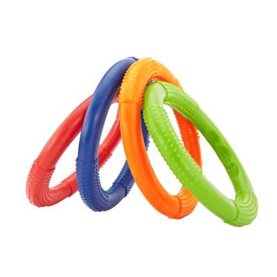 China Eco - Friendly Dog Chew Toys , Portable Puller Rings For Dogs TPE Material for sale