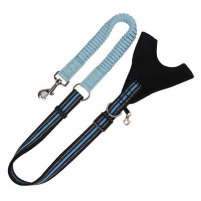 China Fashion Dog Collars And Leashes With Elastic Extended Retractable Nylon Braided Rope for sale