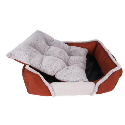 China Multiple Color Pet Den Bed Cozy Plush Interior Anti - Static Cotton Material for sale