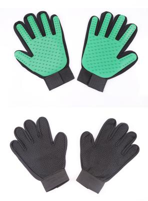 China Relaxing Massage Cat Grooming Glove For Dogs Wool Glove Pet Hair Deshedding Comb for sale