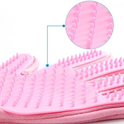 Cina Guanto professionale rosa di pulizia del bagno dei guanti governare dell'animale domestico per il gatto/cane in vendita