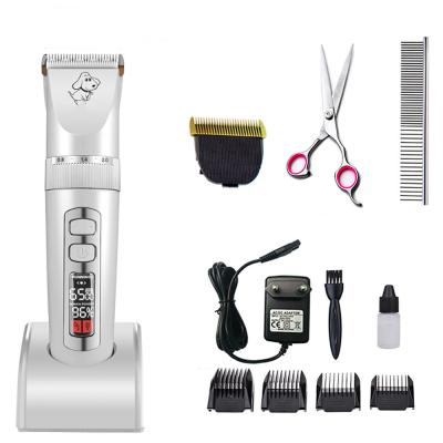 China LCD Screen Professional Rechargeable Pet Trimmer Three Gear Speed For All Kind Hair for sale
