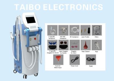 China Multifunction 4 In 1 E-light IPL RF ND Yag Laser / IPL Elight Laser Tattoo Removal Machine for sale