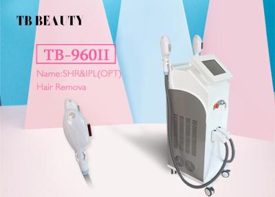 China Vertical E-light IPL SHR Permanent Hair Removal Beauty Device with 2 Handles for sale