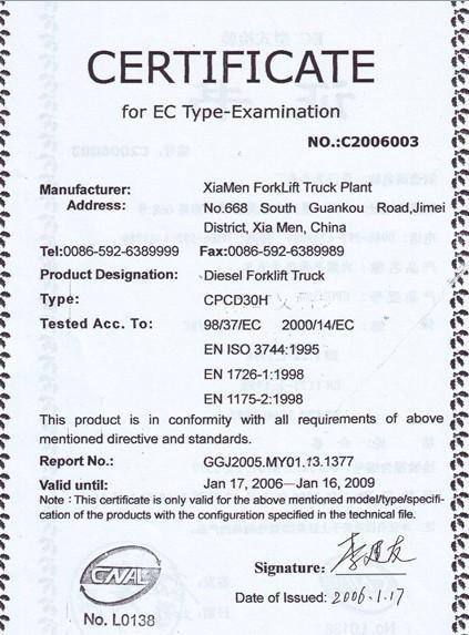 CE - Xiamen XGMA Machinery Equipment Co., Ltd.