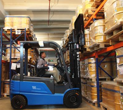 Cina Carrello elevatore a pile del motore doppio, camion di forcella elettrico per passare materiale in vendita