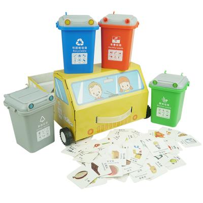 Cina Children Classification Games Early Educational car trash can mini smart sensor trash cans in vendita