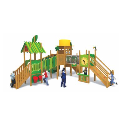 中国 Multifunction new type kids play system children Wooden Outdoor playground 販売のため