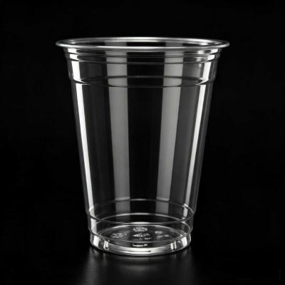 China Transparent 12oz 90mm PLA Disposable Cups OEM Logo for Bubble Tea and Cold Drinks for sale