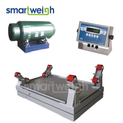 China Robust Cylinder Digital Floor Scale Stainless Steel 3 Tons LPG Gas Cylinder Filling Scale for sale