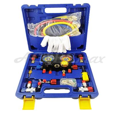 中国 China Supplier Wholesale R134/R22/R32/R410 auto air conditioner refrigeration manifold gauge set 販売のため