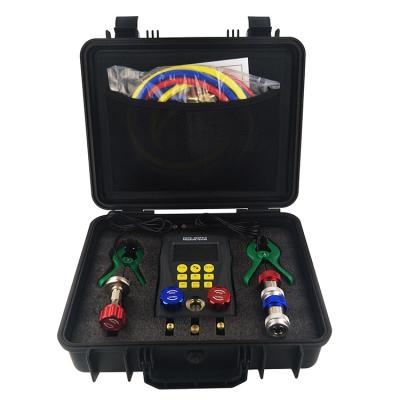 Cina Digital Manifold Pressure Tester HVAC ac refrigerant digital manifold gauge set in vendita