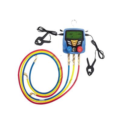 Cina HVAC Klima system R410a R134a manifold gauge with refrigerant charging hose in vendita