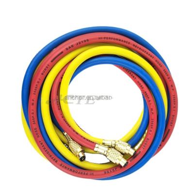 Cina 3 Colors AC Charging Hoses Tube for R134a Air Conditioning Refrigerant 1/4