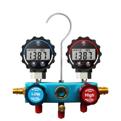 Cina Double Digital Car AC Tool Kit Manifold Gauge Refrigerant Digital Pressure Gauge For Air Conditioning System in vendita
