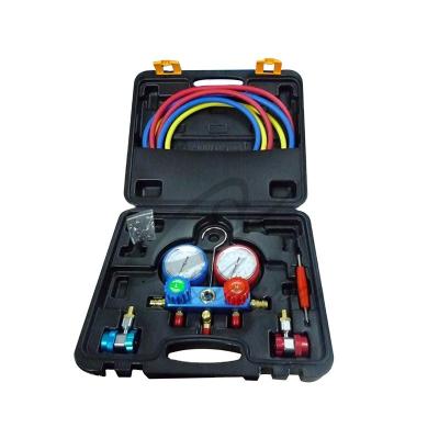 Cina Auto Air Conditioning Car AC Tool Kit  Manifold Gauge With Charging Hoses in vendita