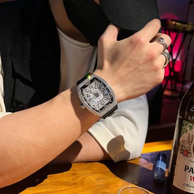 China Richard's Luxury Full Diamond Frank Muller Quartz Mechanical Men's Watch for sale
