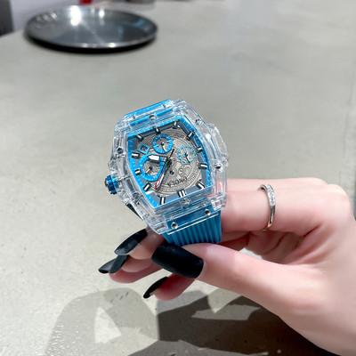 China Richard Large Dial Transparent Wine Barrel Fashion Women's Mechanical Watch for sale