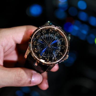 China Twelve Round Table Knights Wormhole Concept Mechanical Brand Xenon Men's Watch for sale