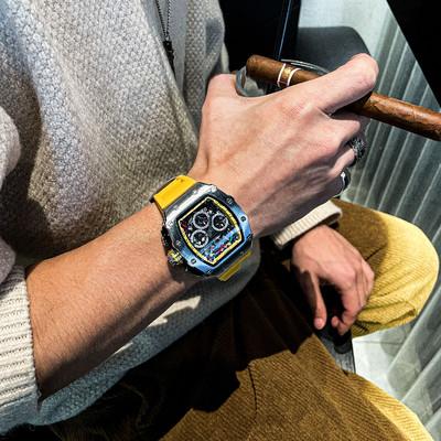China Top ten brand watch men's automatic hollow mechanical watch brand-name authentic men's wormhole concept watch for sale