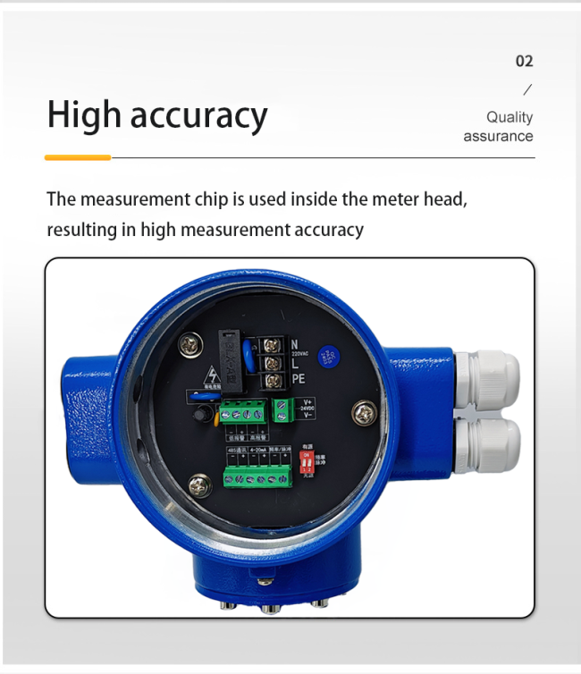 Electromagnetic flowmeter side view
