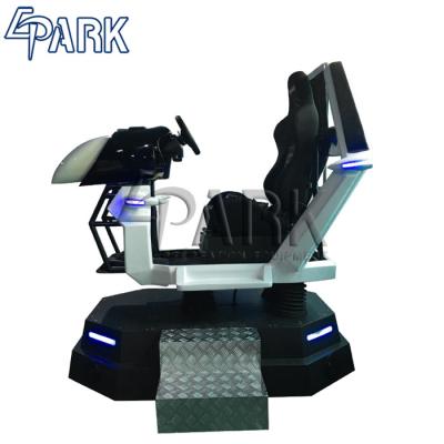 China White VR Racing Ride Car Simulator With Motion Chair Platform Virtual Reality Video Game Machine for sale
