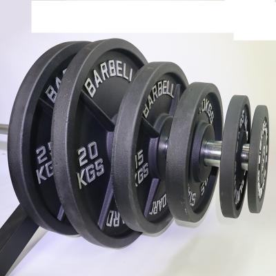 China Custom Logo Cast Iron Weight Plates Set for Strength and Conditioning 2.5LB to 45LB for sale