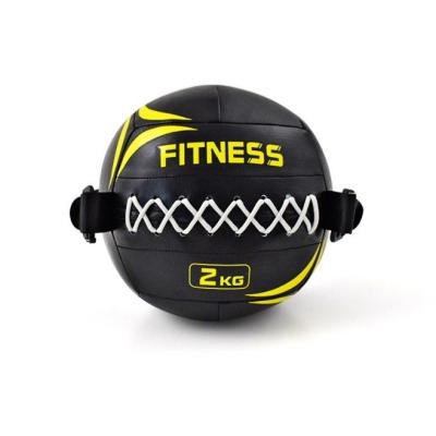 China Customized Colorful Wall Medicine Ball with Handle 1-10KG Weight Options and Durable for sale