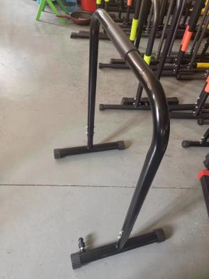 China Indoor stand Push up Bicep Triceps Muscle Strength Dip Station multi function round metal tube adjustable height Parallel Bars for sale