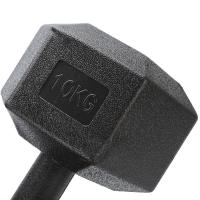 China Body Function Hexagonal Plastic Sand Filled Cement Dumbbell with Colorful Coating for sale
